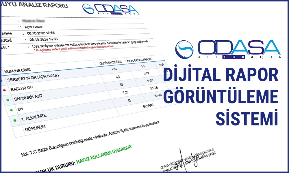 Analiz Bilgi Sistemimiz ile raporlar artık dijitalde! - ODASA KİMYA